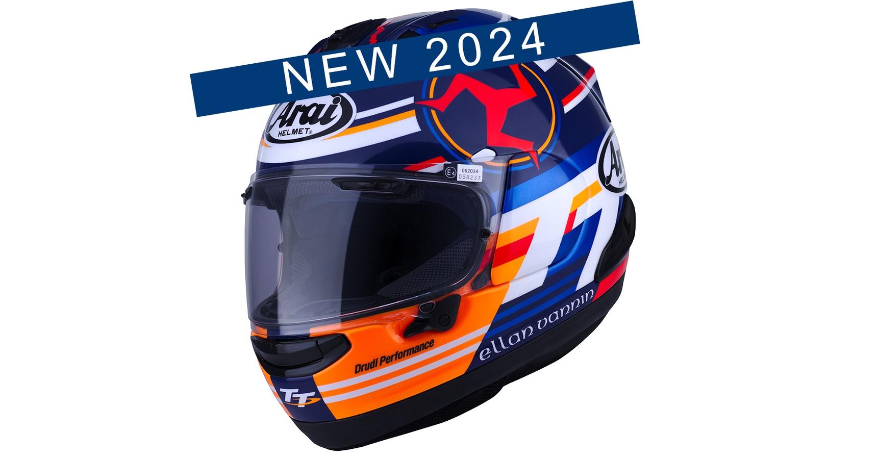 Csúcsminőségű ARAI RX-7V EVO sport/verseny bukósisak, limitált kiadású Man TT 2024 fényezéssel